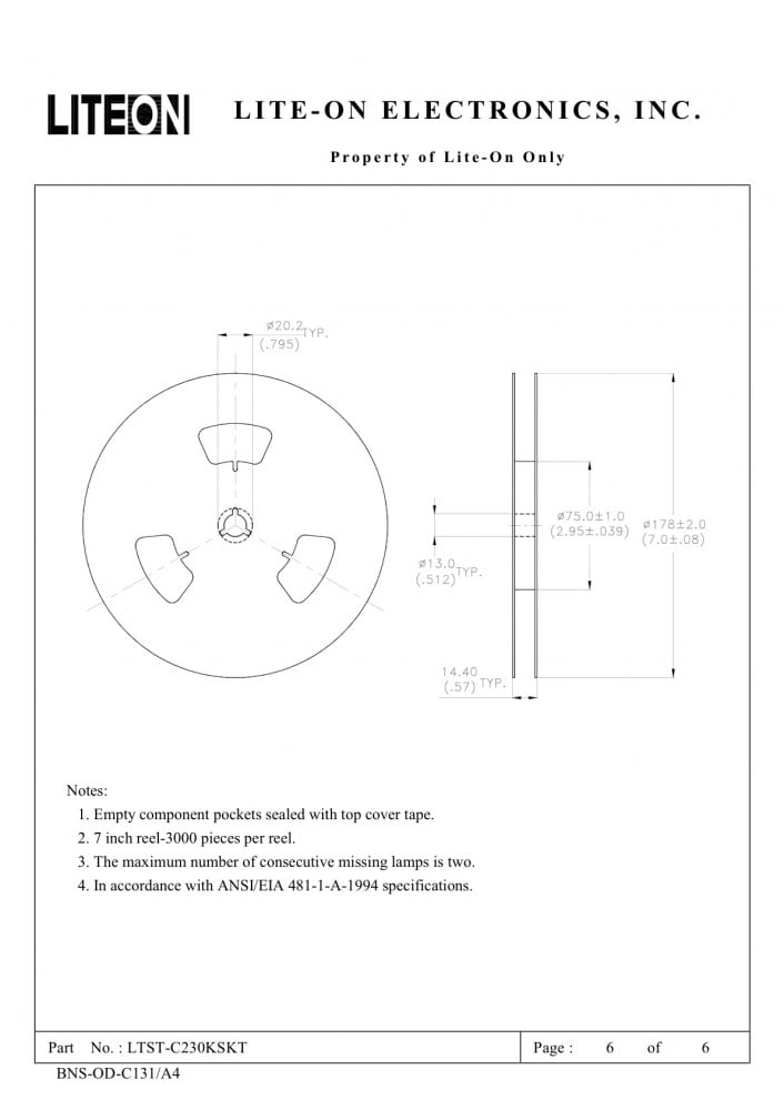 LTST-C230KSKT datasheet page 6
