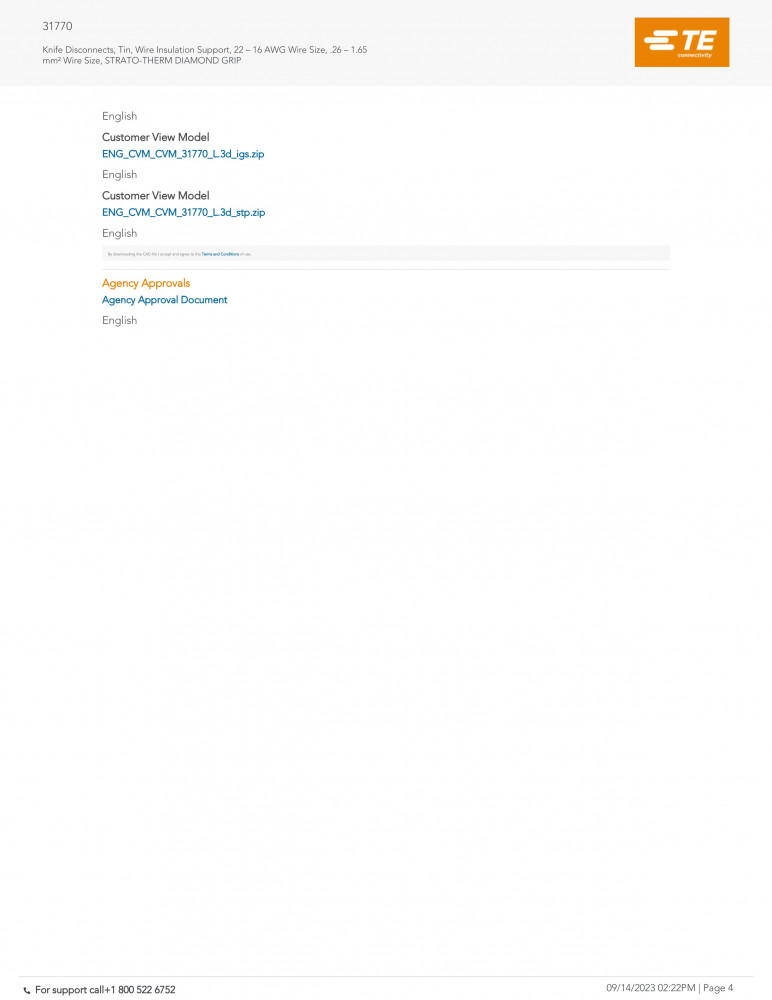 TE Connectivity 31770 technical document page 4