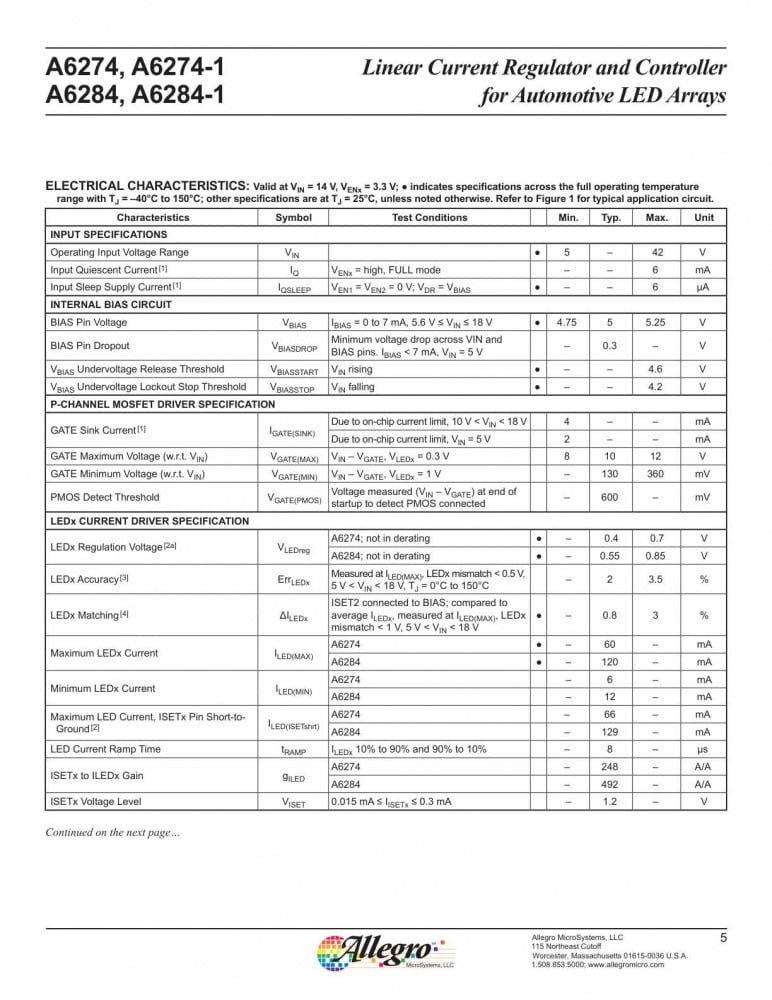 A6274 datasheet page 5