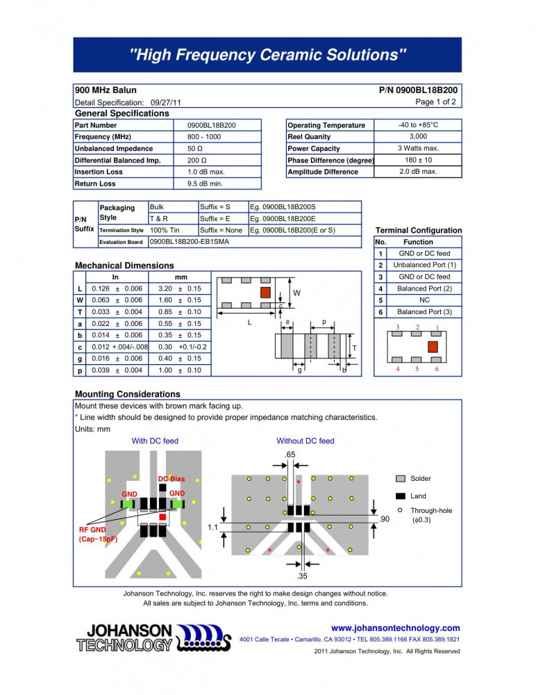 0900BL18B200E datasheet page 1