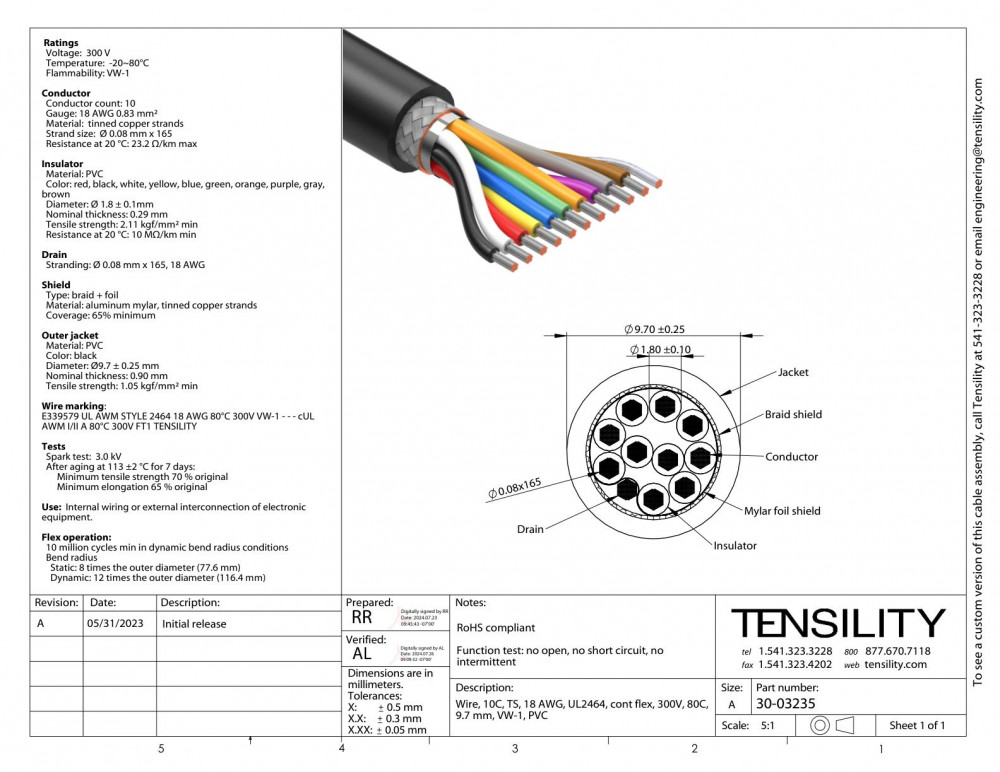 Tensility International 30-03235 product drawing