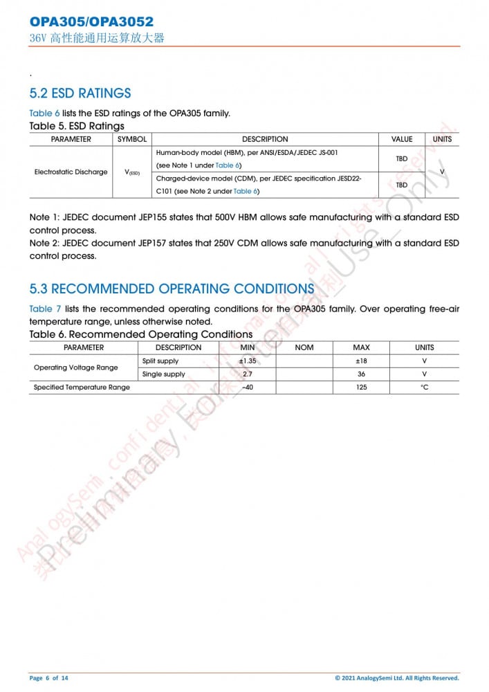 OPA305 datasheet page 6