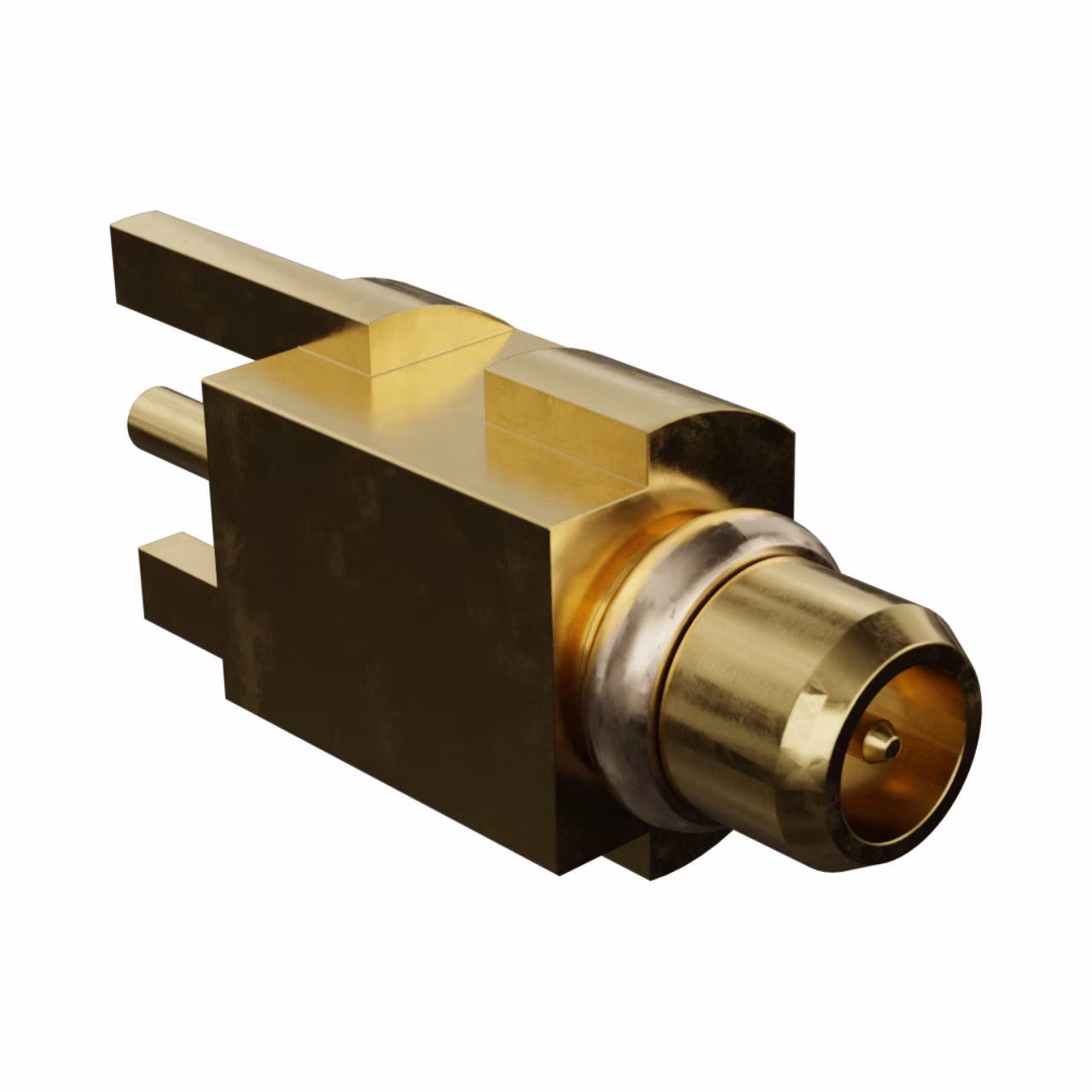 MMCX Plug, Straight, PCB Receptacle, Edge Mount, Brass Body, Gold (Au) Plating, Tape and Reel, 50 Ohms for sale
