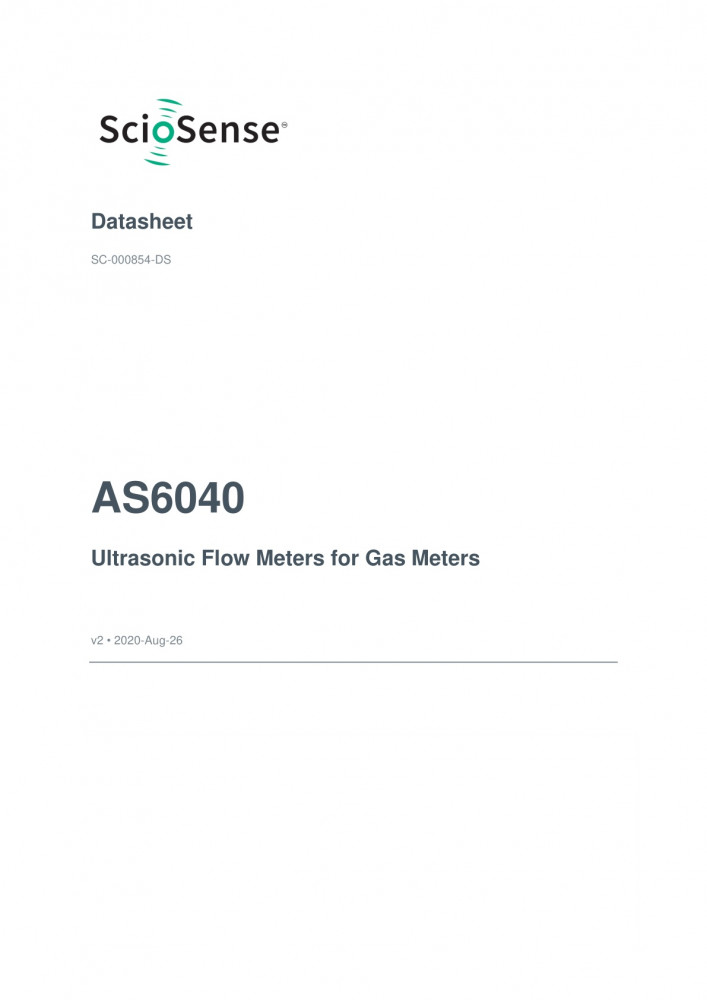 AS6040 datasheet page 1