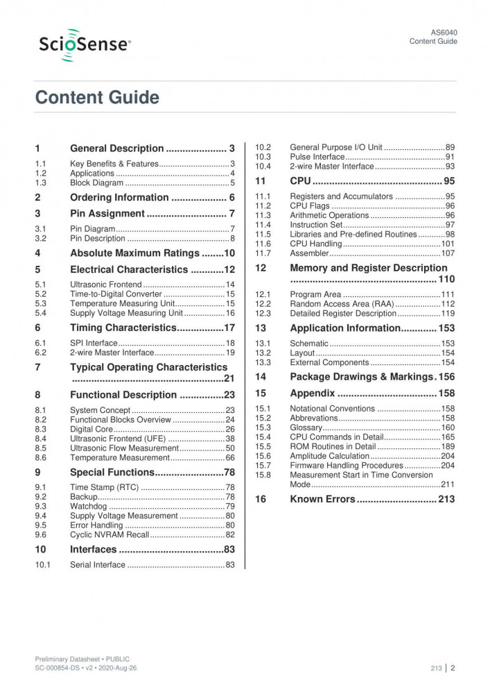 AS6040 datasheet page 2