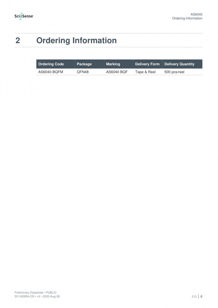 AS6040 datasheet page 6