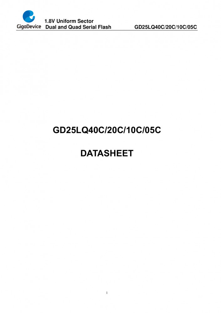 GD25LQ40C datasheet page 1