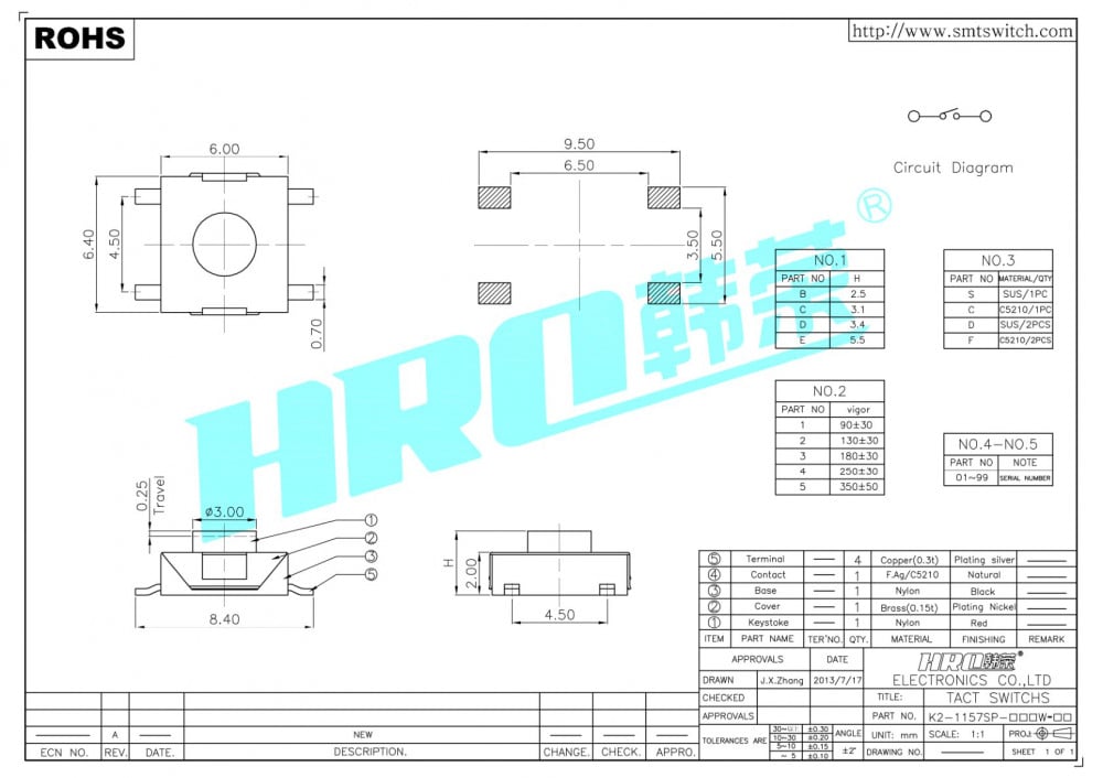 K2-1157SP-D4SW-01 technical drawing page