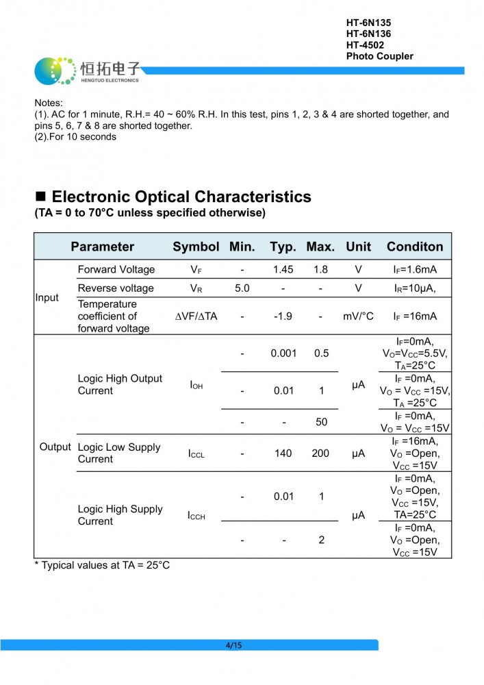 HT-6N135 datasheet page 5