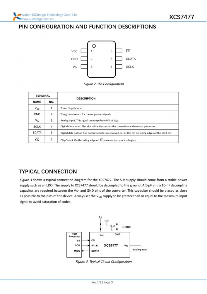 XCS7477 datasheet page 3