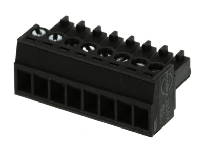 3.50mm Pitch Eurostyle Horizontal Plug, with Reverse Imprinting, Green Housing, Gold (Au) Plated, 9 Circuits