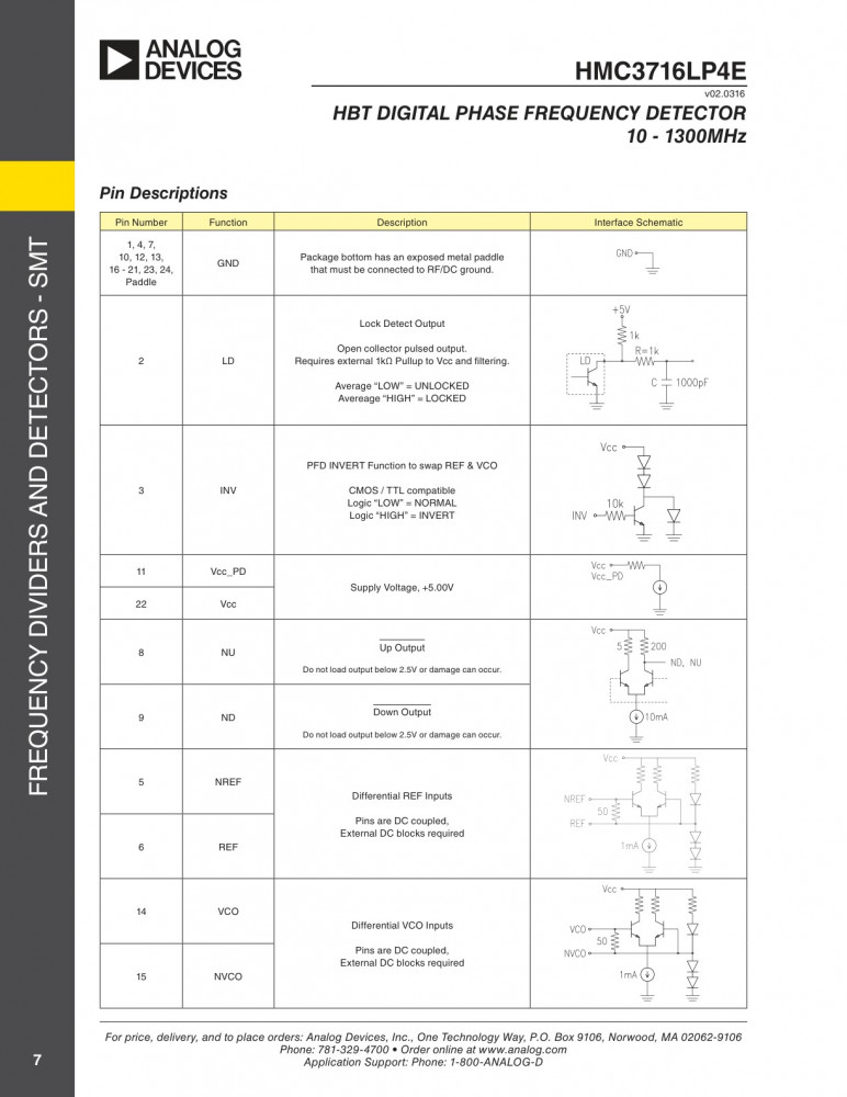 HMC3716LP4ETR document page 7