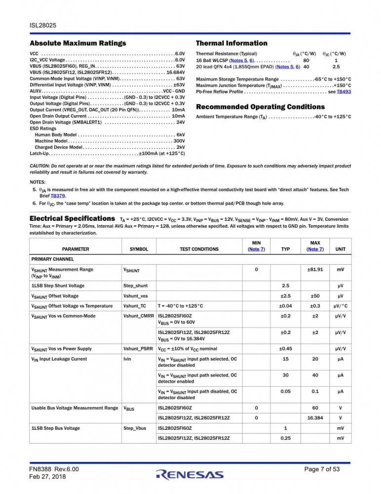 ISL28025 datasheet page 7