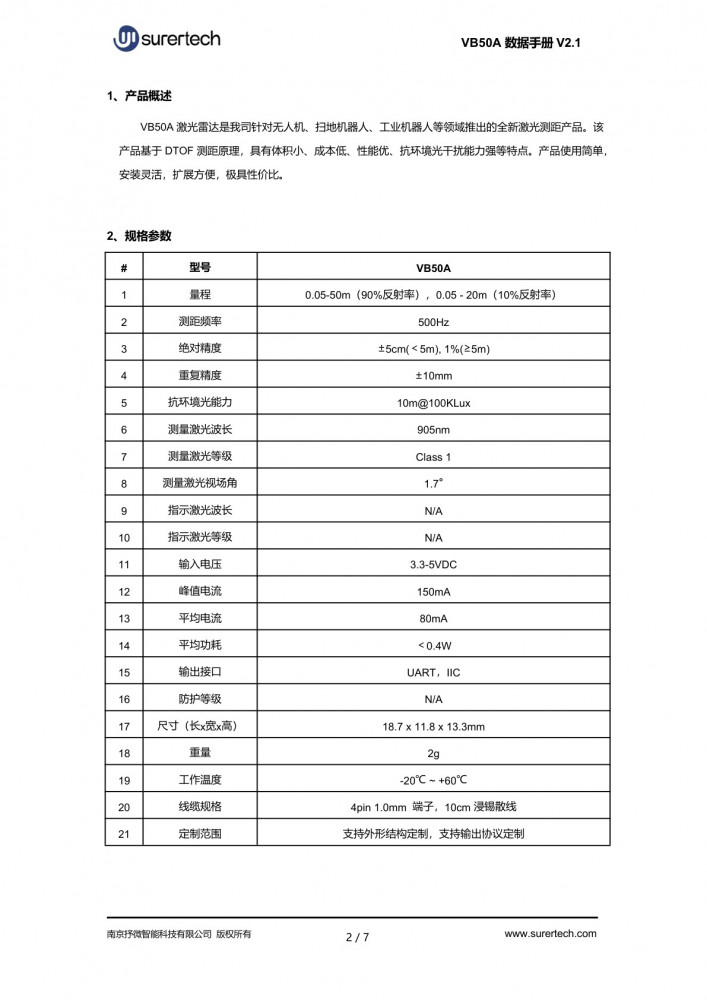 VB50A-U datasheet page 2