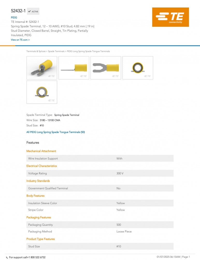 52432-1 technical document page 1