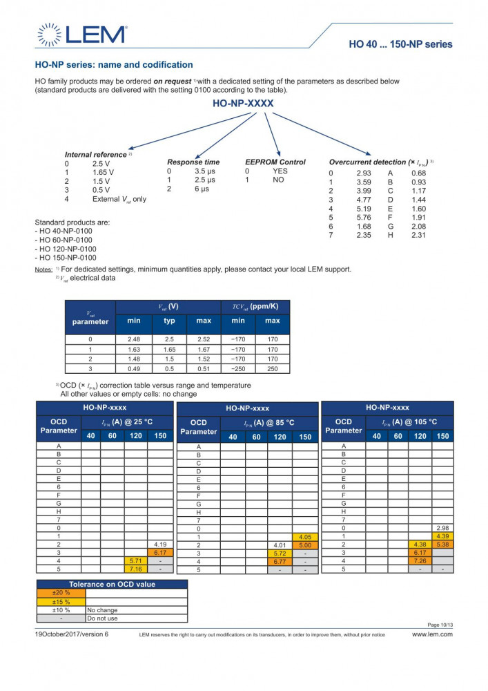 LEM HO-NP datasheet page 10