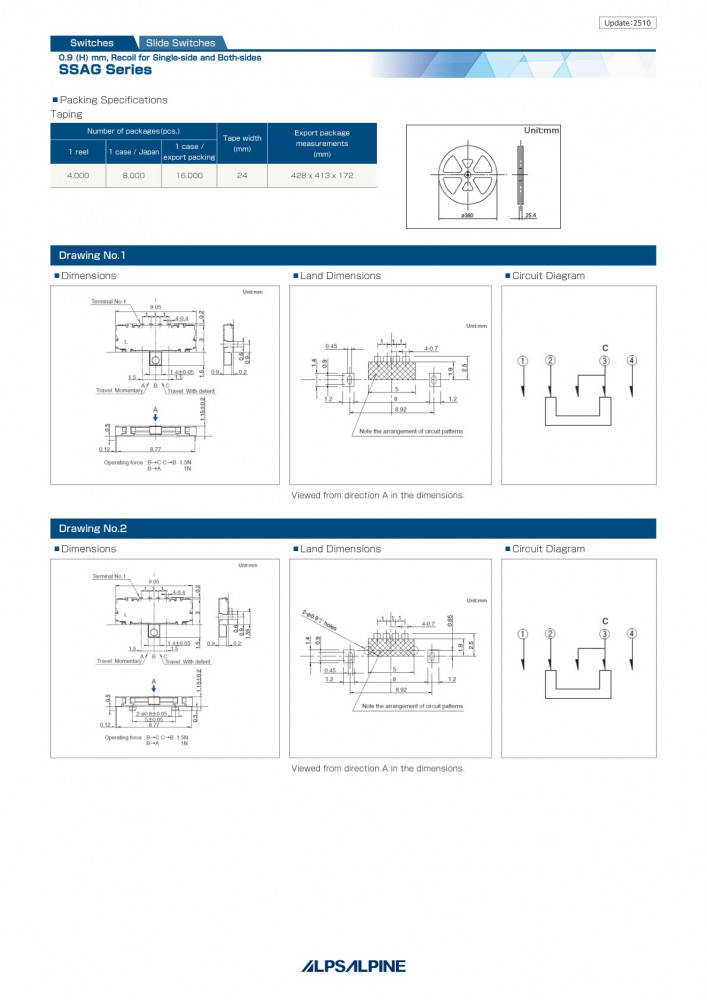 SSAG series technical document page 2