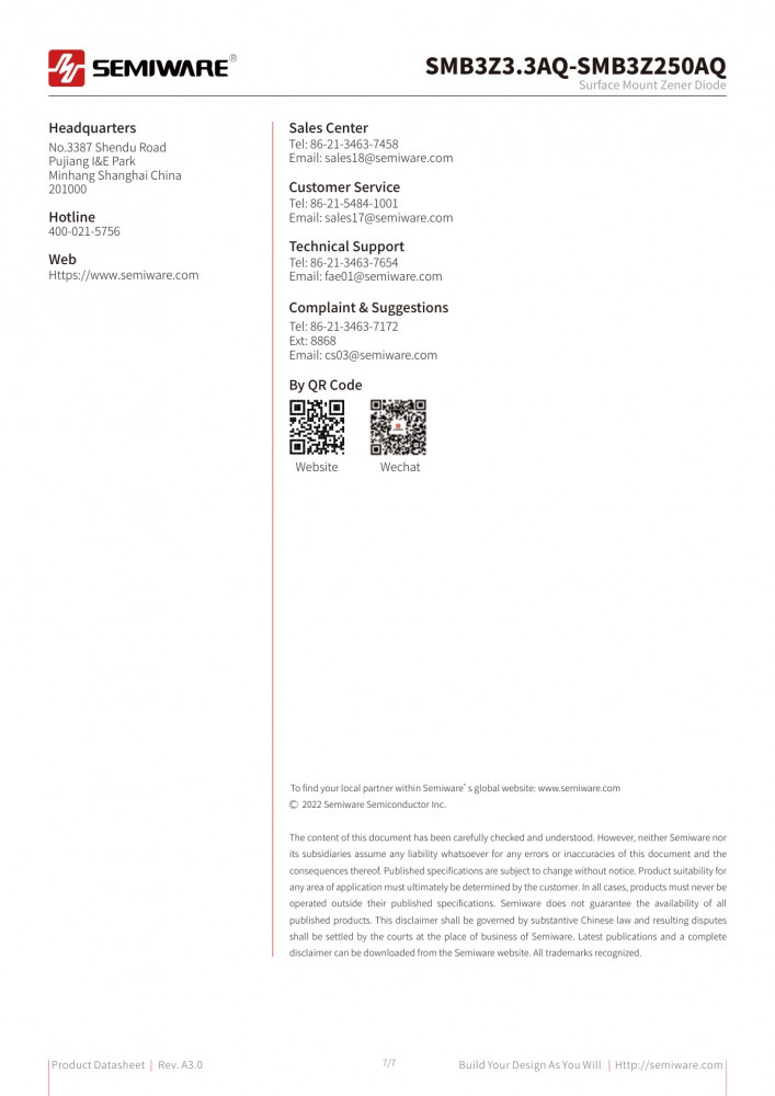 SMB3Z230AQ datasheet page 7