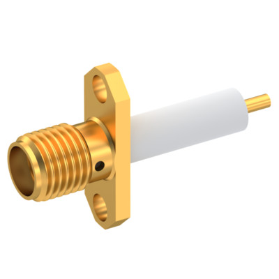 SMA / 2 HOLE FLANGE JACK RECEPTACLE WITH CYLINDRICAL CONTACT for sale