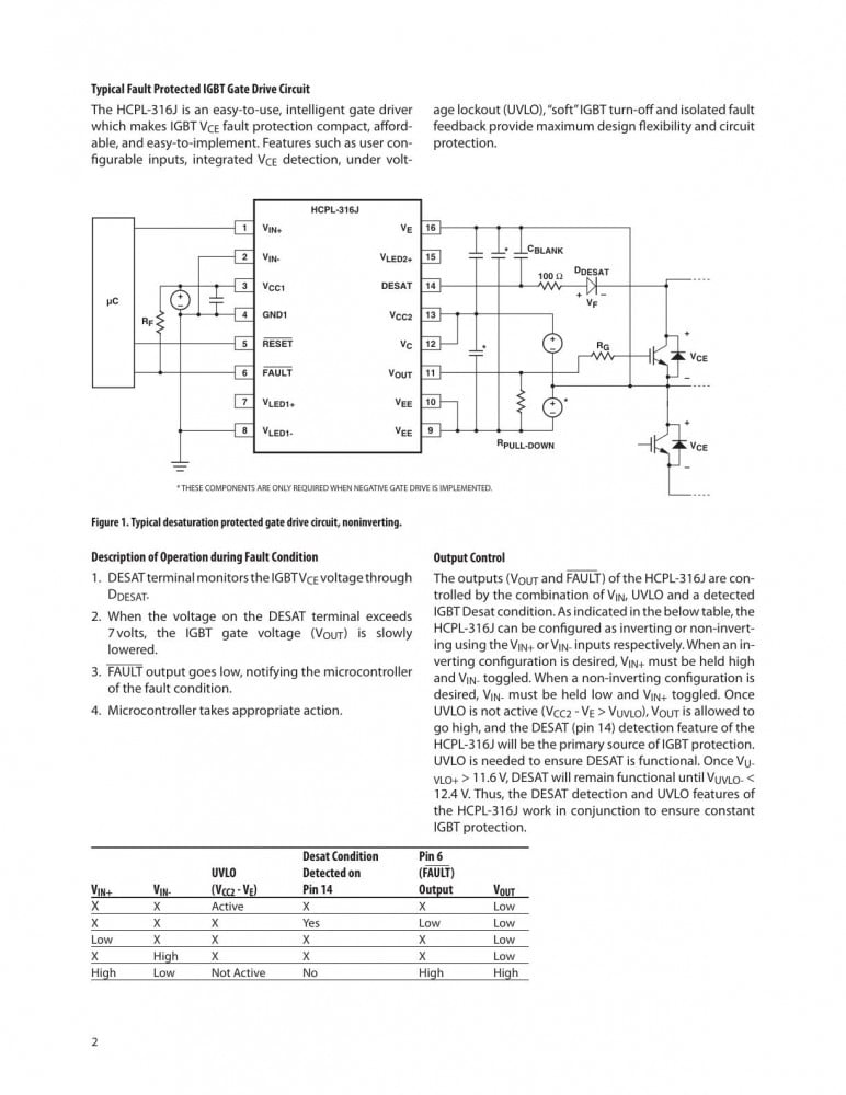 HCPL-316J-500E datasheet page 2