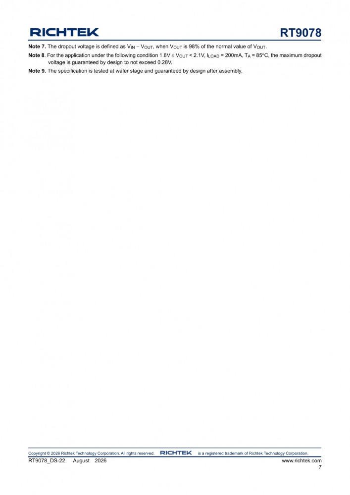 RT9078 datasheet page 7