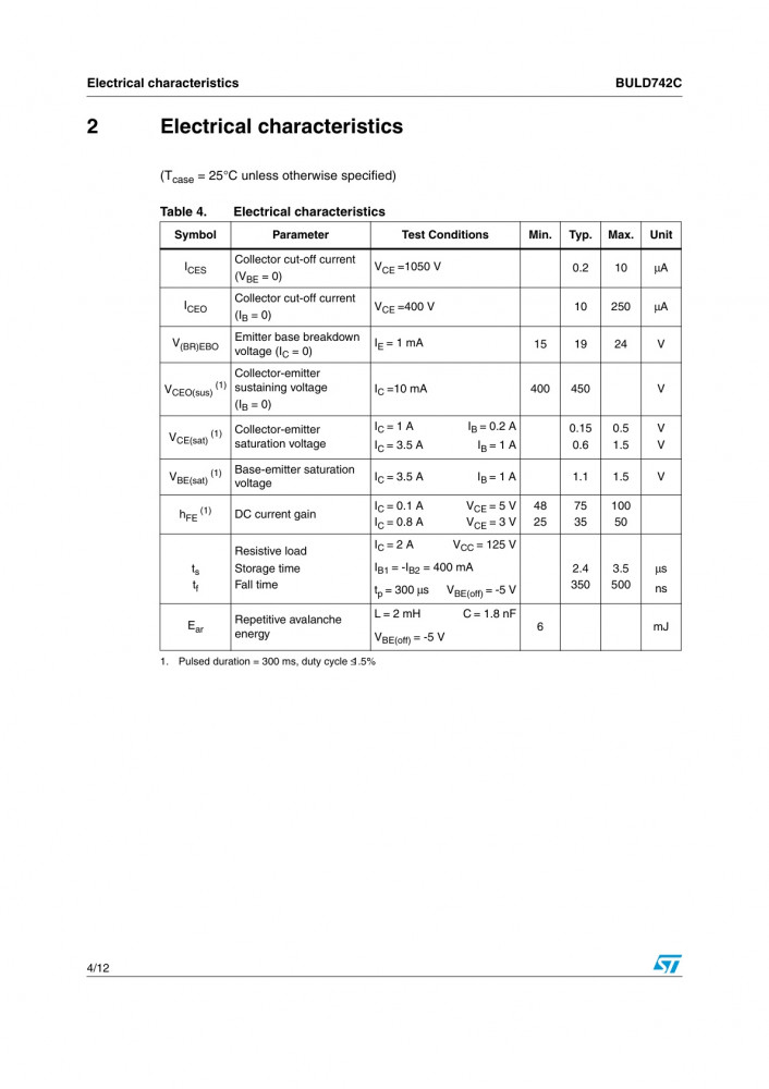 BULD742CT4 datasheet page 4