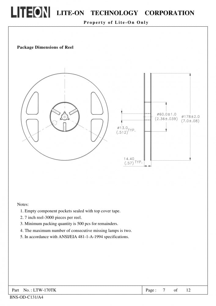 LTW-170TK datasheet page 8