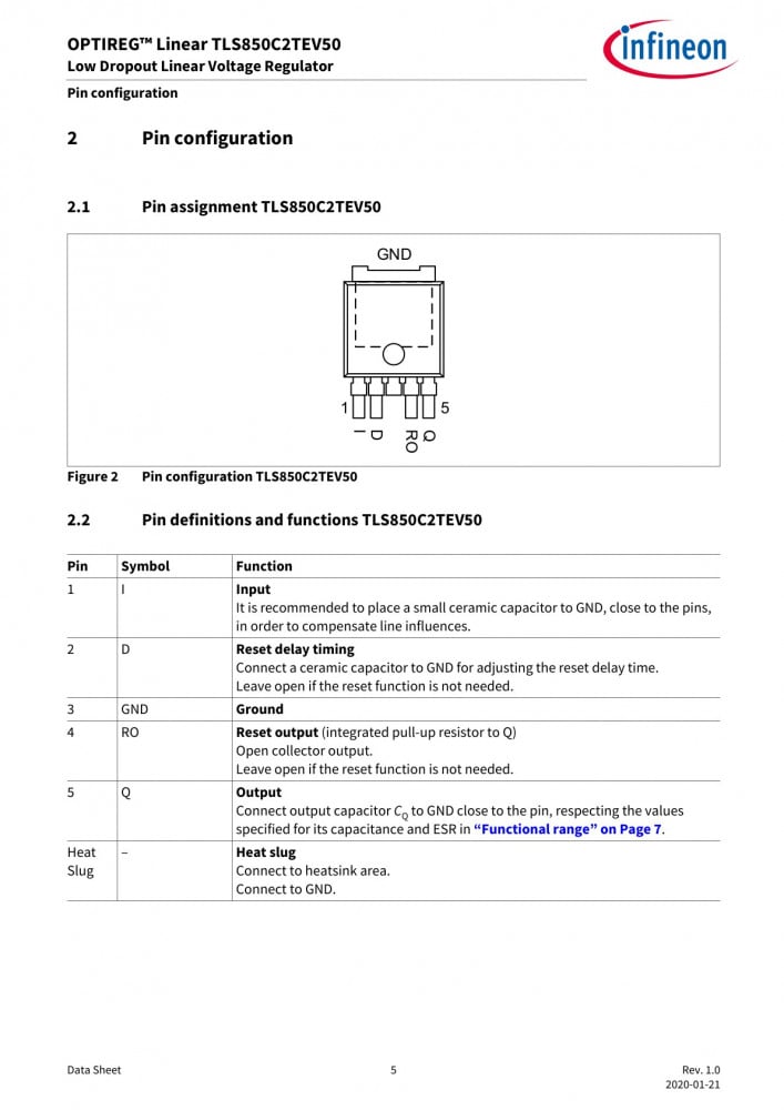 TLS850C2TEV50 datasheet page 5