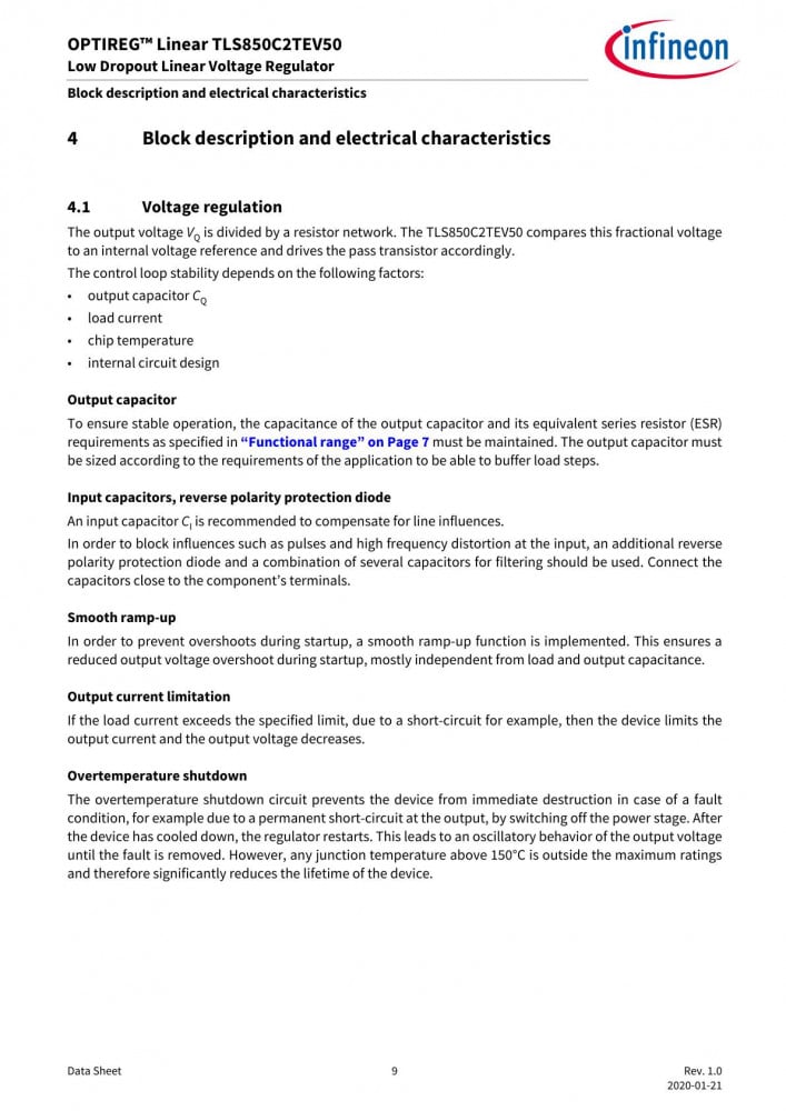 TLS850C2TEV50 datasheet page 9