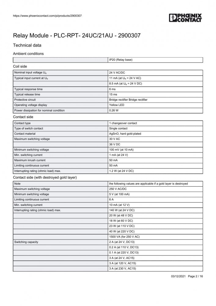 Phoenix Contact 2900307 document page 2