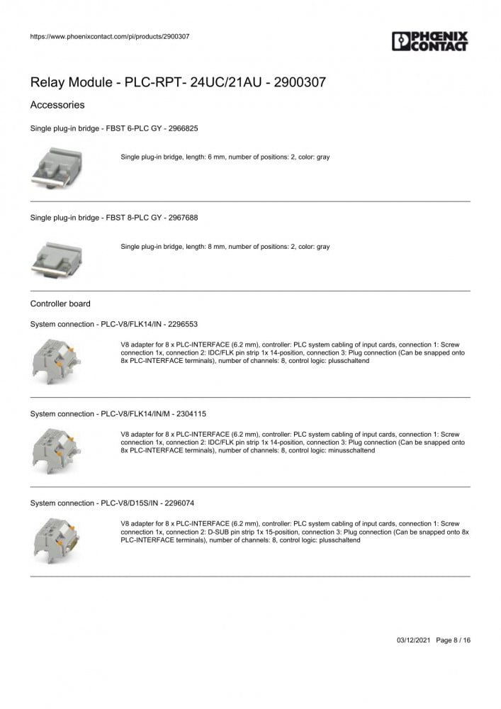 Phoenix Contact 2900307 document page 8