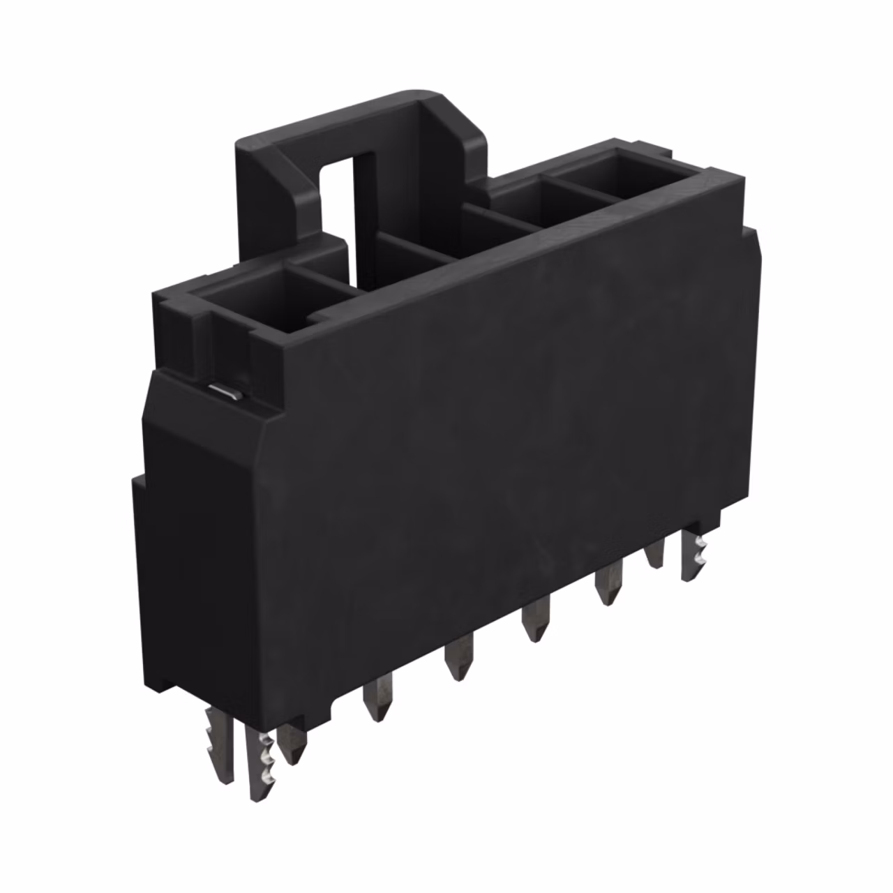 Ultra-Fit Vertical Header, 3.50mm Pitch, Single Row, 5 Circuits, with Solder Clips, 0.38µm Gold (Au) Plating, Glow-Wire Capable, Black for sale