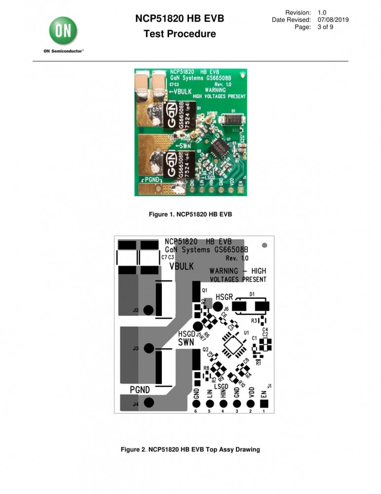 NCP51820 GAN evaluation board document page 3