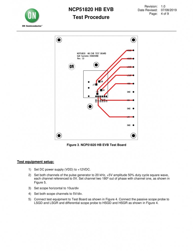 NCP51820 GAN evaluation board document page 4