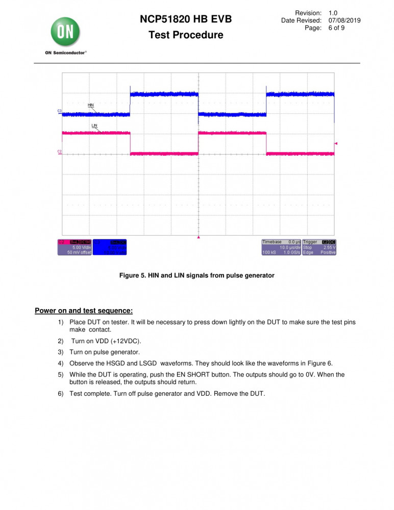 NCP51820 GAN evaluation board document page 6