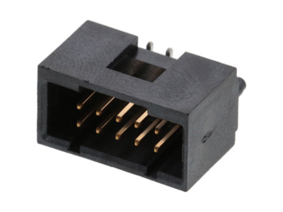 2.54mm Pitch C-Grid Header, Surface Mount, Dual Row, Vertical, Shrouded,  30 Circuits, Tin (Sn) Plating, with Press-fit Plastic Pegs