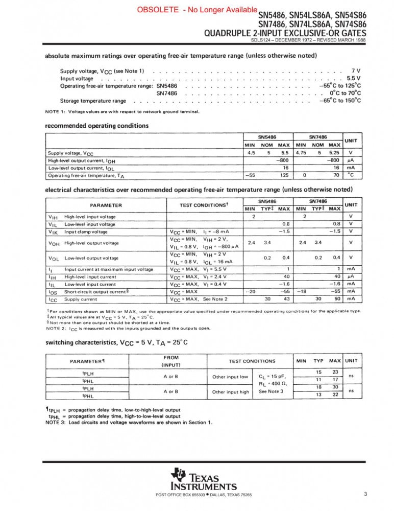 54L86/BCA datasheet page 5