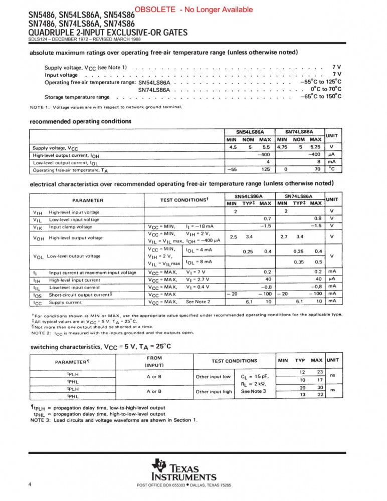 54L86/BCA datasheet page 6