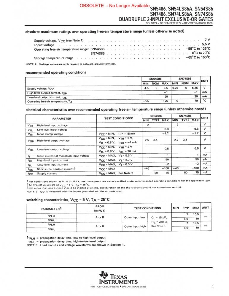 54L86/BCA datasheet page 7