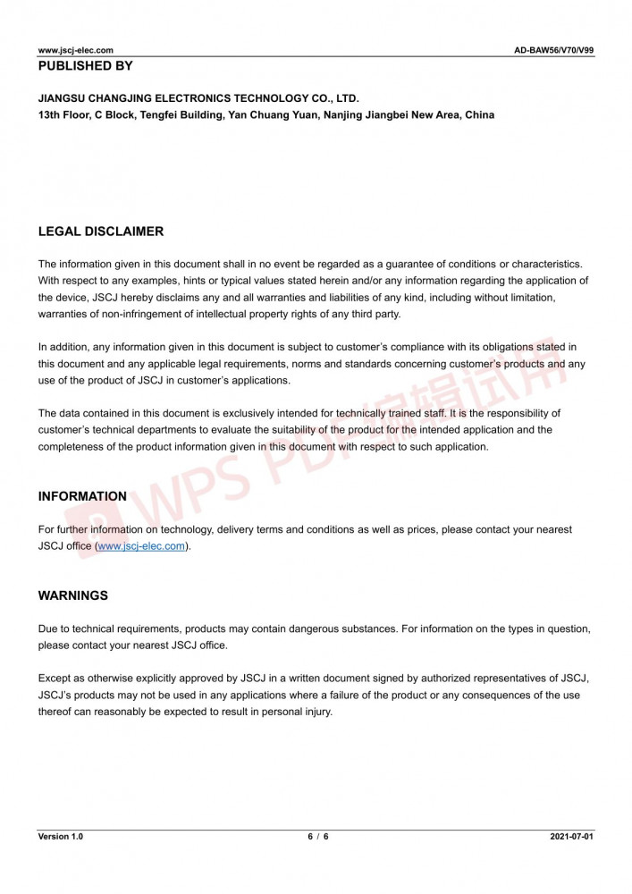 AD-BAV70 datasheet page 6