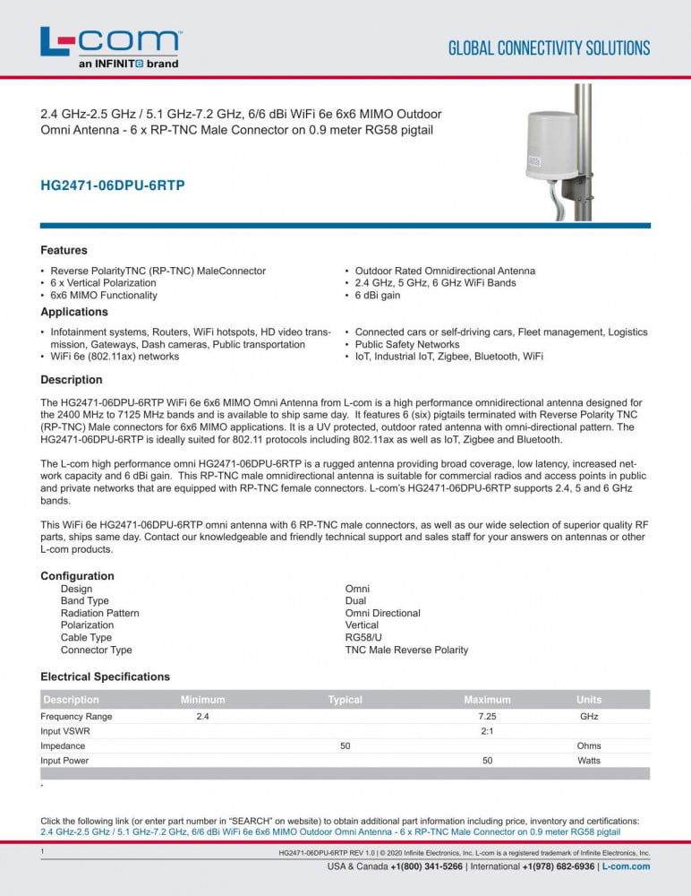 HG2471-06DPU-6RTP technical document page 1