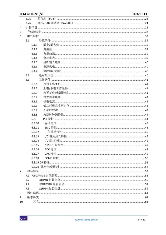 FCM32F092 datasheet page 5