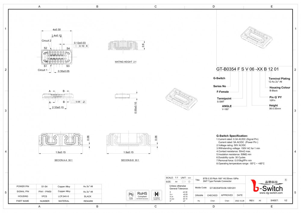 GT-B0354FSV06-10B1201 product document page 1