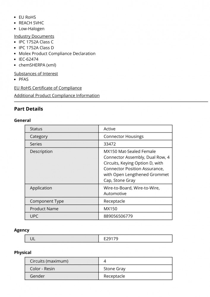 MOLEX 334724108 technical document image, page 2