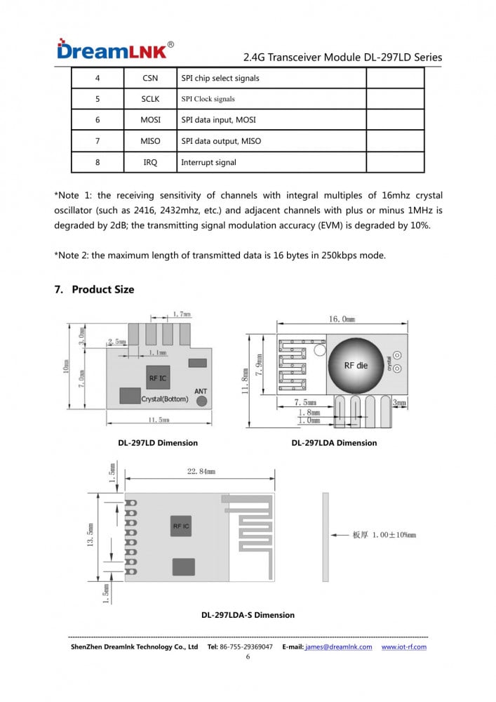 DL-297LDA-S datasheet page 6