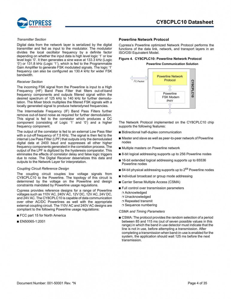 CY8CPLC10 document page 4