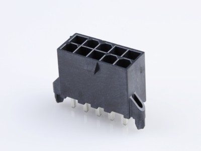 Mini-Fit Jr. Reflow Solder Capable Header, 4.20mm Pitch, Dual Row, Vertical, 24 Circuits, 1.57mm PCB Thickness, with PCB Pegs, LCP Housing, with Gold (Au) Plating, Glow-Wire Capable, Tape and Reel, with Pick-and-Place Tape