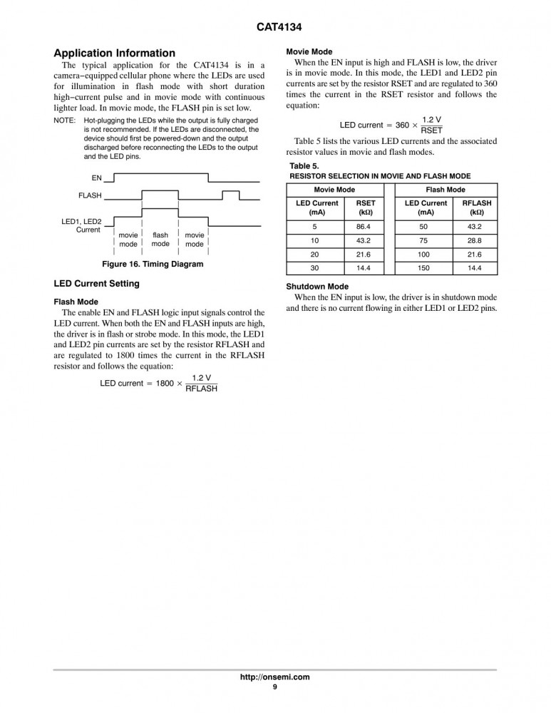 CAT4134 datasheet page 9