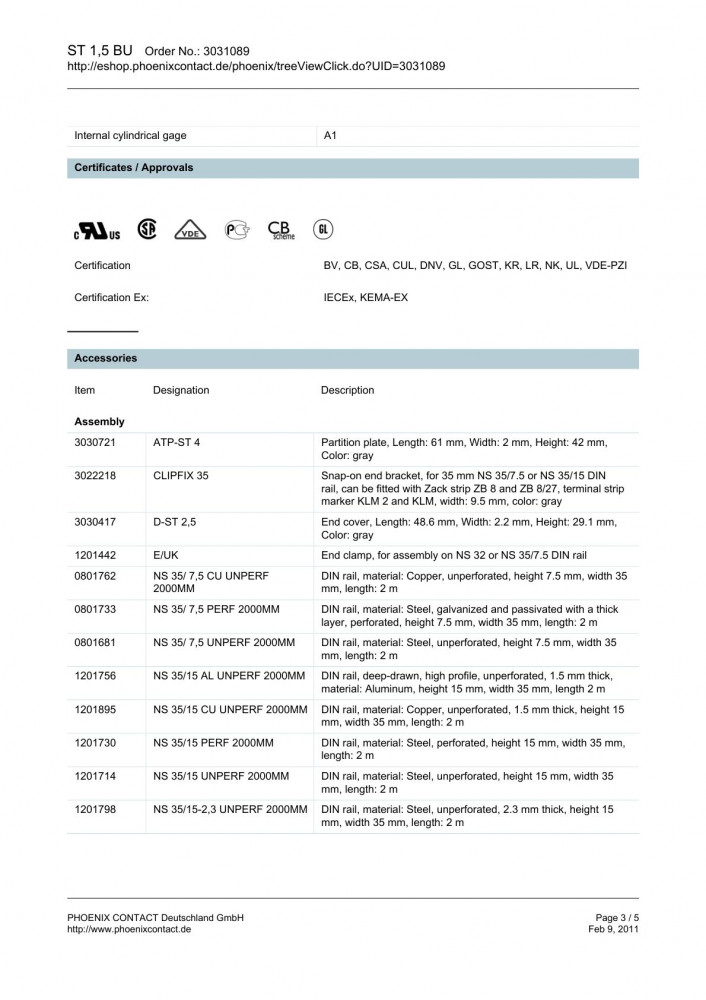 Phoenix Contact ST 1,5 BU 3031089 document page 3