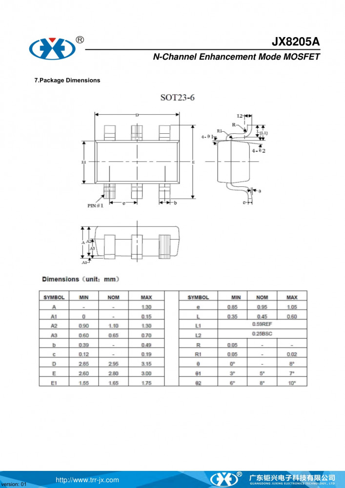 JX8205A datasheet page 5